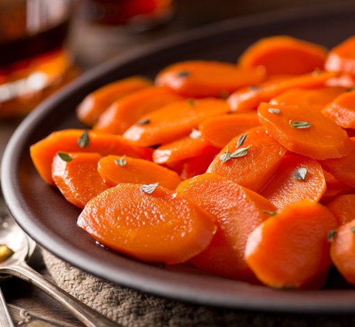 Carottes rôties au miel et au thym - France Lait